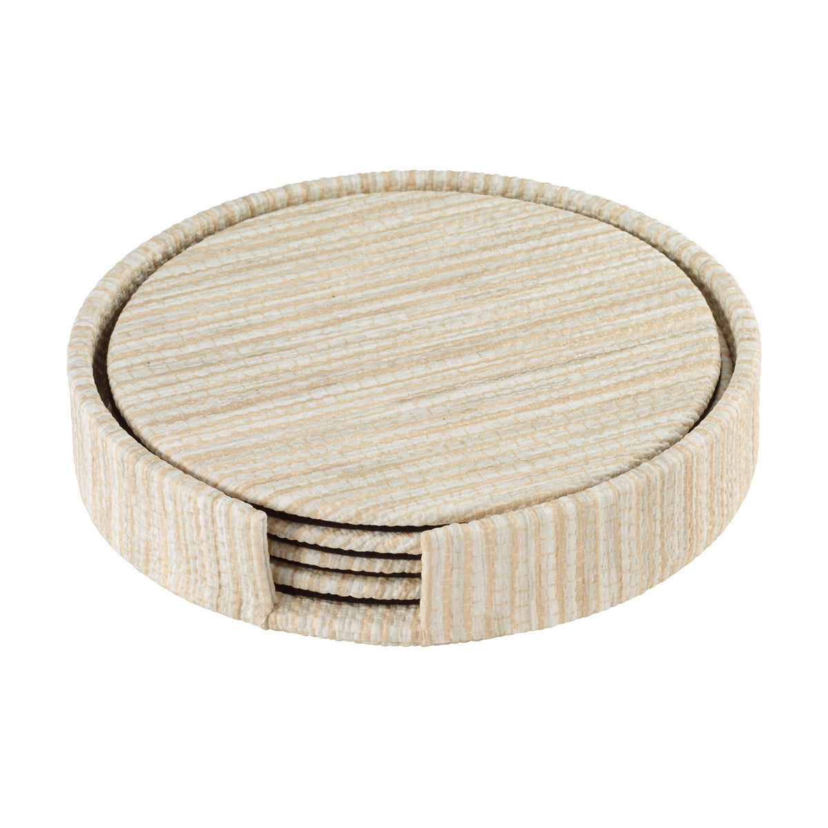 Grasscloth Round Coasters – Bodrum Linens